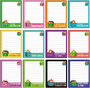Amazon.com : INCOK Dumpster Fire Sticky Notes - 12 PCS Dumpster On Fire ...