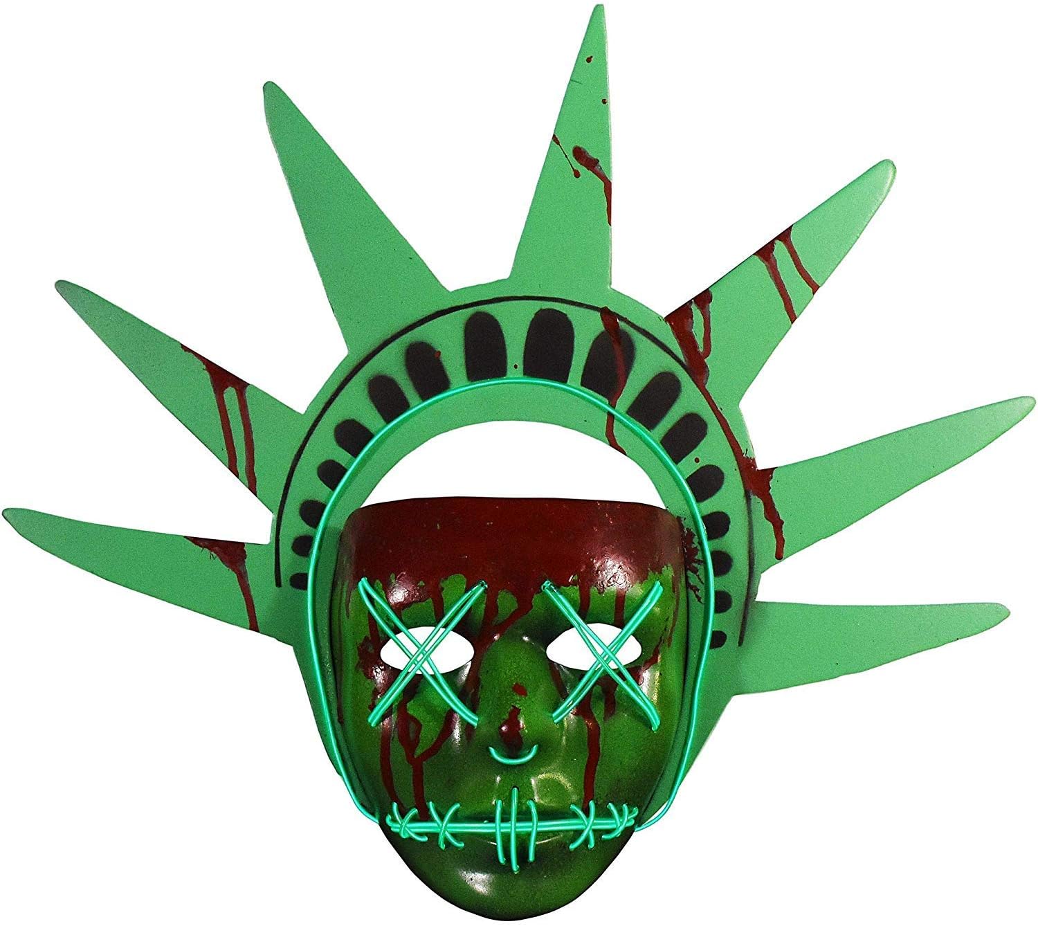 Trick Or Treat Studios The Purge Lady Liberty Light Up Mask - Election ...