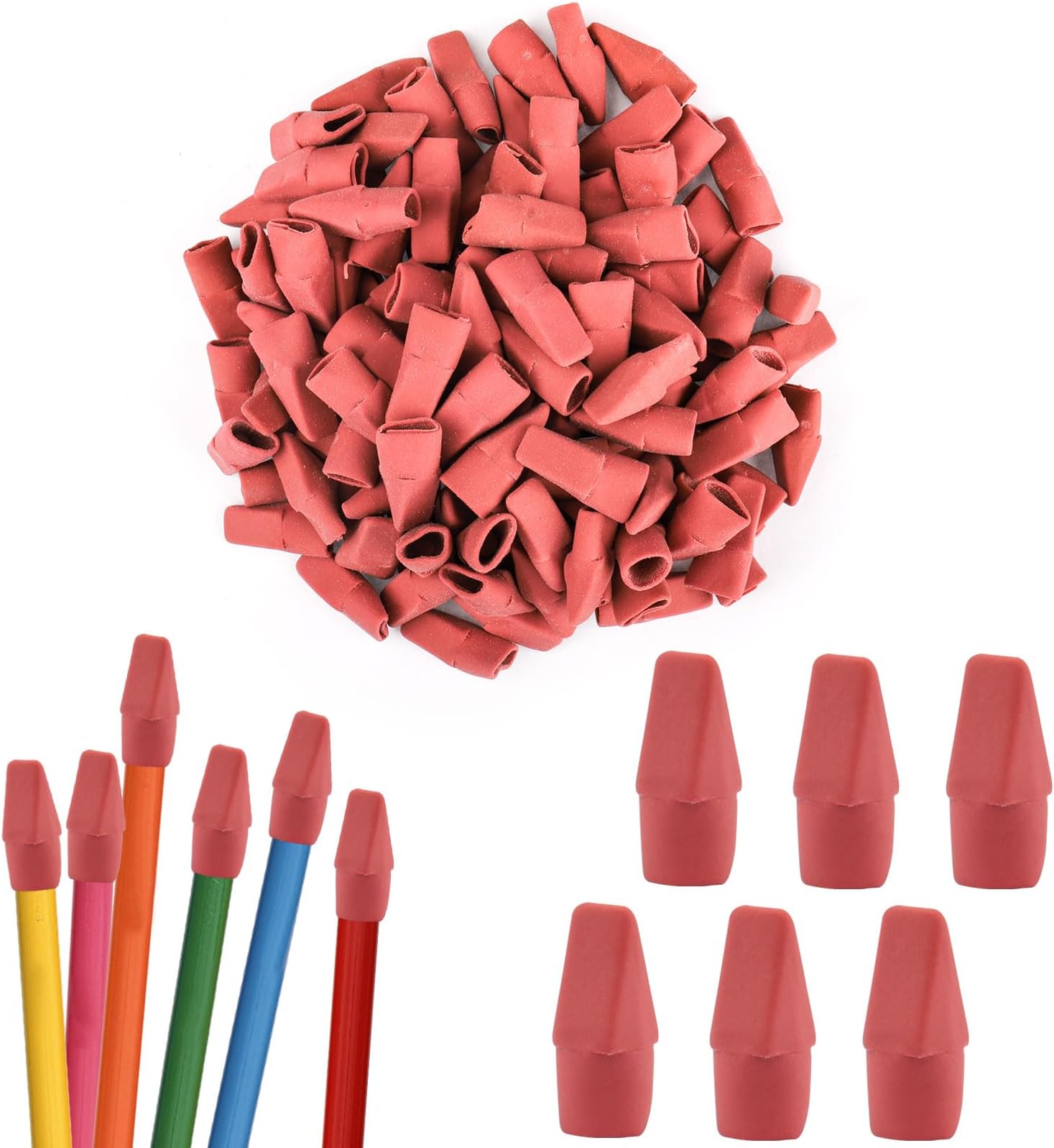 Amazon.com : 120 PCS Pencil Erasers, Pencil Top Erasers Cap Erasers ...