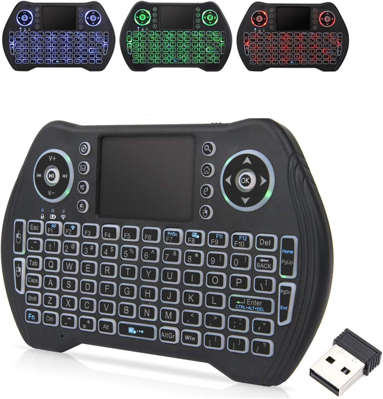 Amazon.com: Rii Mini Wireless Keyboard, F8 Wireless 2.4G Keyboard with ...