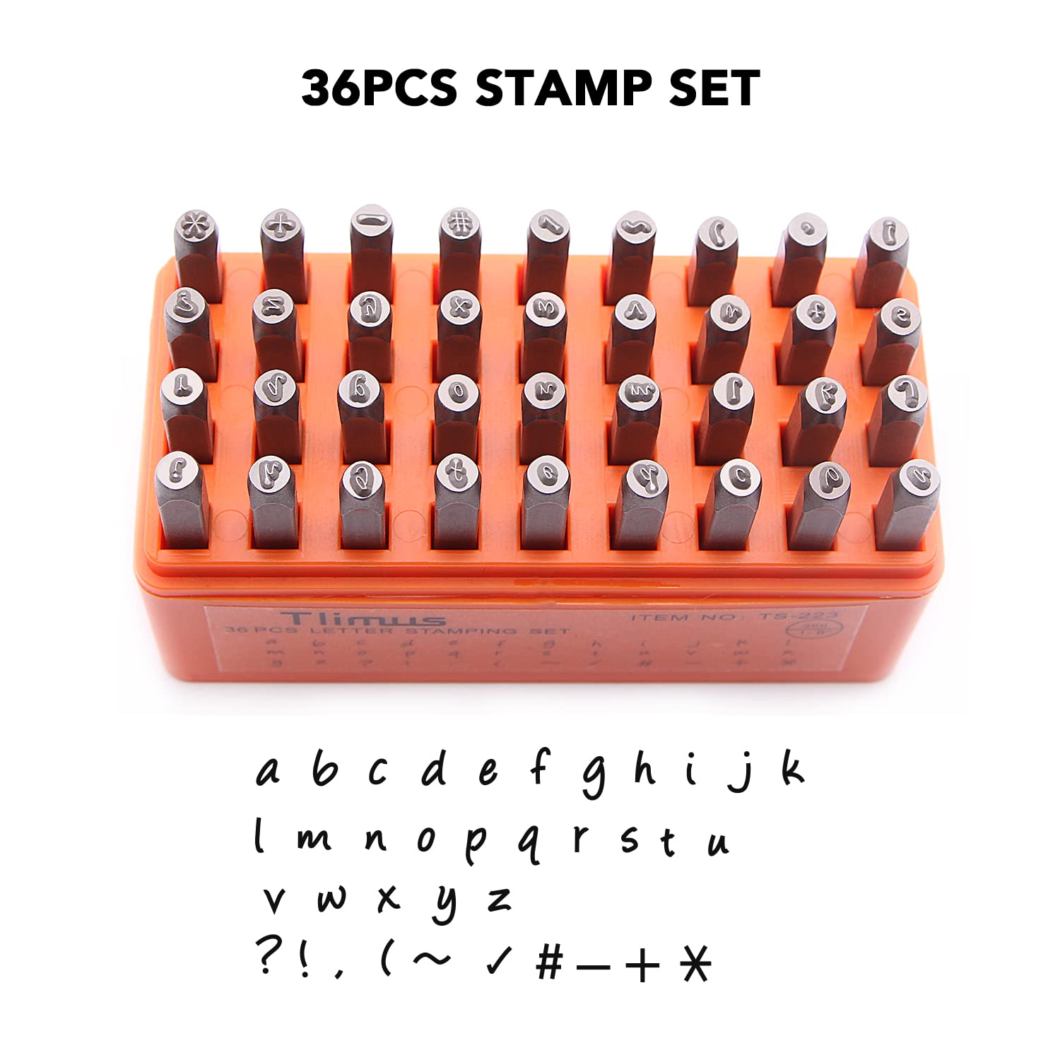 Carbon Steel Punch Stamps For Metal Leather Wood 36pc Metal Letter ...