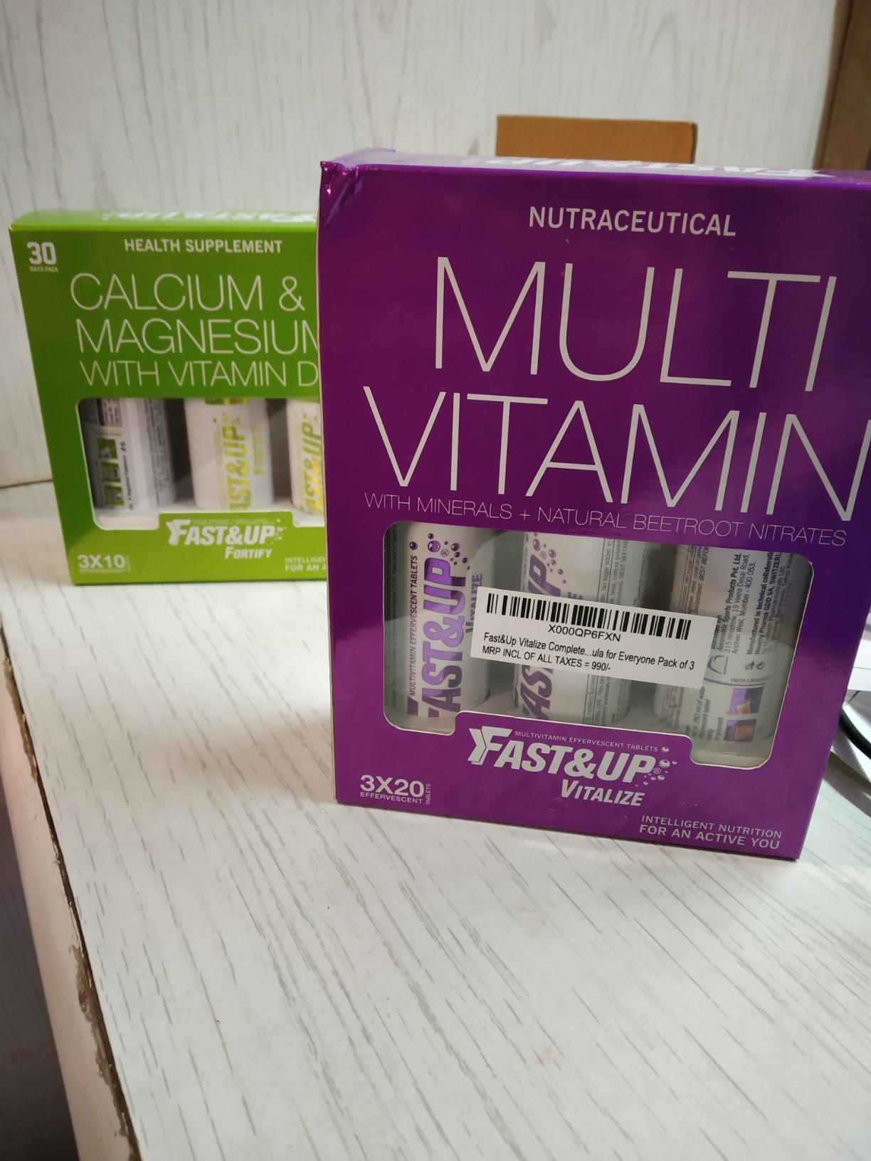 Fast&Up Vitalize - Immunity Essential Multivitamin For Men & Women (60 ...