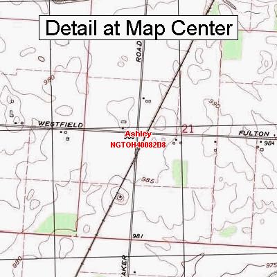 Amazon.com : USGS Topographic Quadrangle Map - Ashley, Ohio (Folded ...