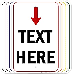 Amazon.com: Custom Arrow,Custom Directional Sign, Arrow Down Sign ...