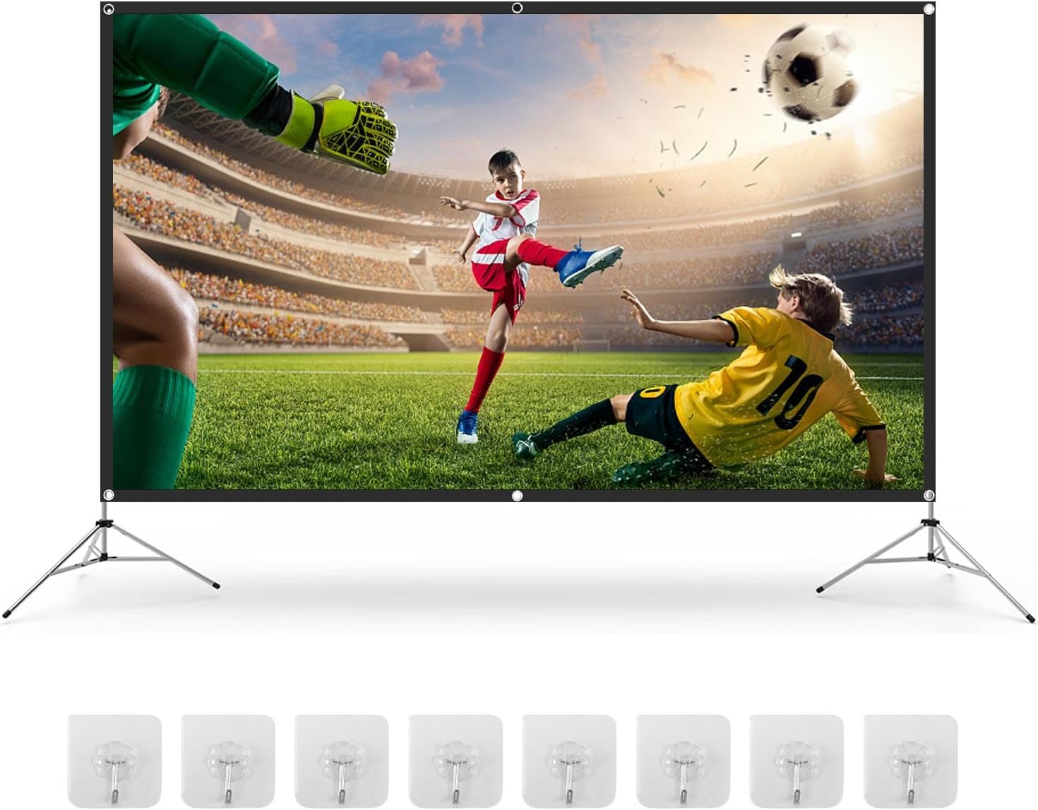 Amazon.com: Projector Screen, 60-150 Inch 16:9 Portable Anti Crease ...