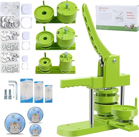 Amazon.com: MK.Bear Button Maker Machine Multiple Sizes, DIY Pin Maker ...