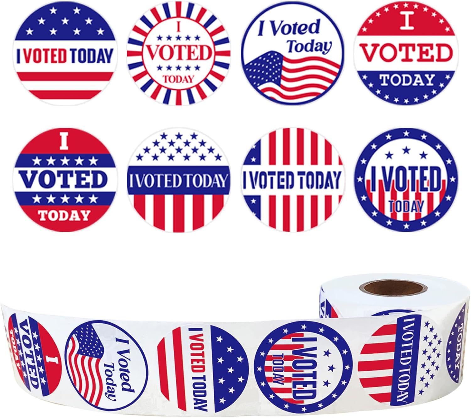 500PCS I Voted Today Stickers 1.5Inch Round Patriotic Stickers Circle ...