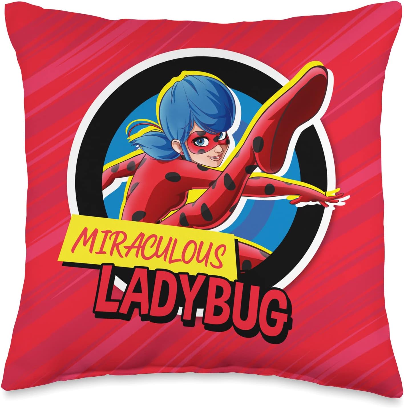 Amazon.com: Miraculous Collection Ladybug Jumpin' Throw Pillow : Home ...
