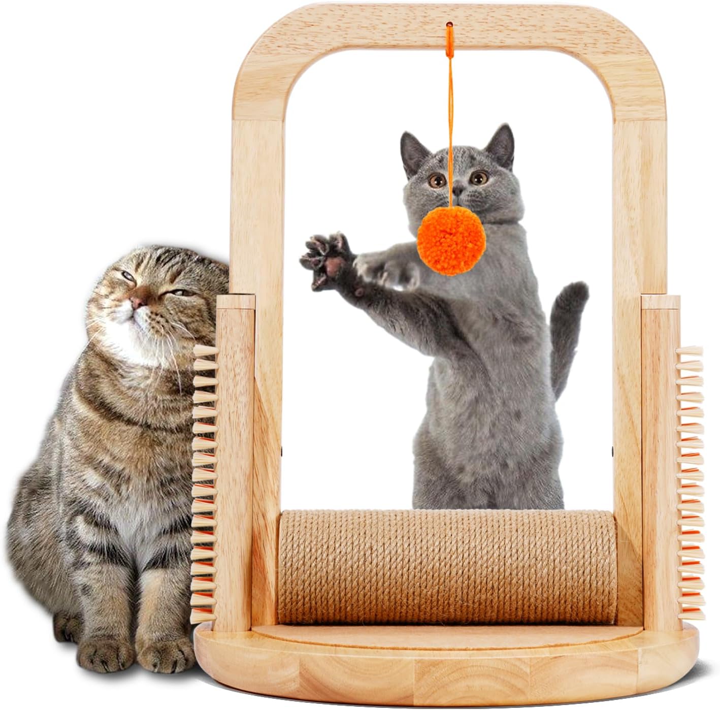 Amazon.com : Cat Scratching Post, OPPKIE Solid Wood Kitten Scratcher ...