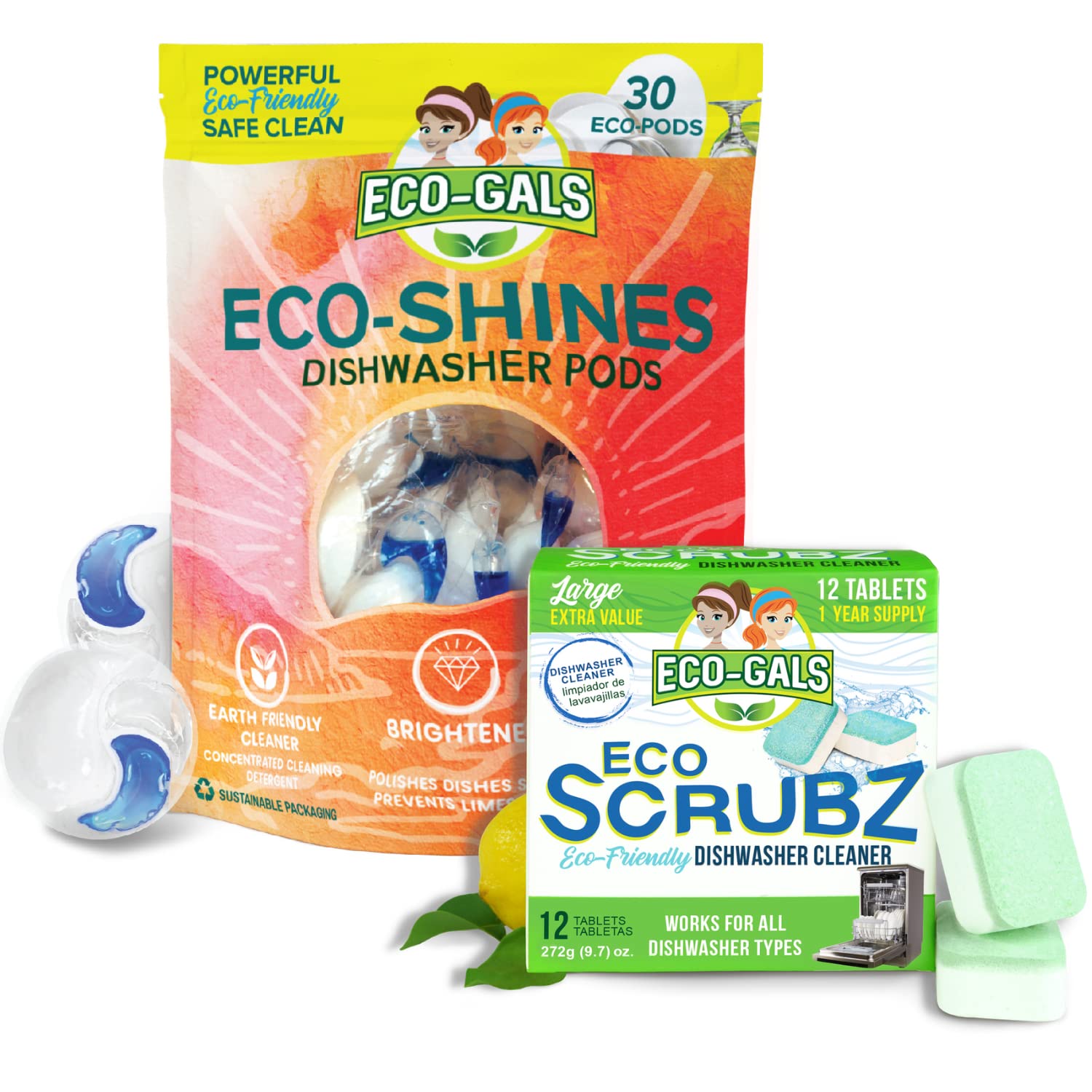 Amazon.com: Eco-Gals Dish Cleaning Ultra Pack With Eco-Scrubz ...