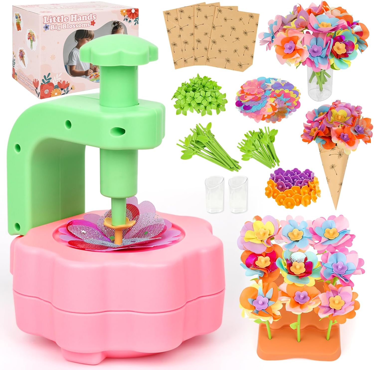 Amazon.com: Fabric Flower Bouquets Toys, Arts and Crafts Activity Kit ...