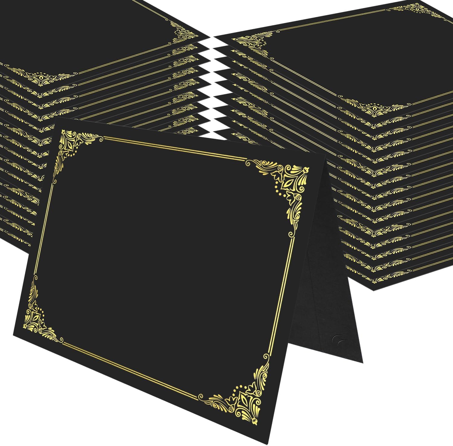 Amazon.com : 25 Packs Certificate Holders, Black Certificate Covers ...
