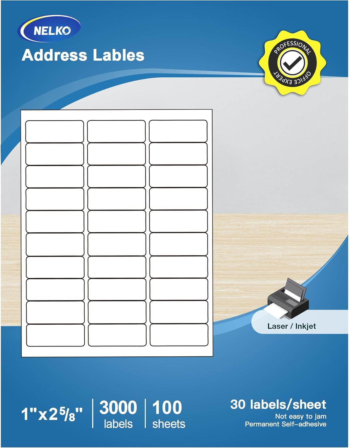 Amazon.com : Address Labels, 1" x 2-5/8" NELKO Shipping Address Labels ...
