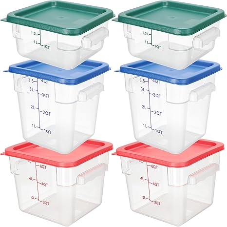 Amazon.com - Lallisa 6 Pcs 2 Quart 4 Quart and 6 Quart Food Storage Set ...