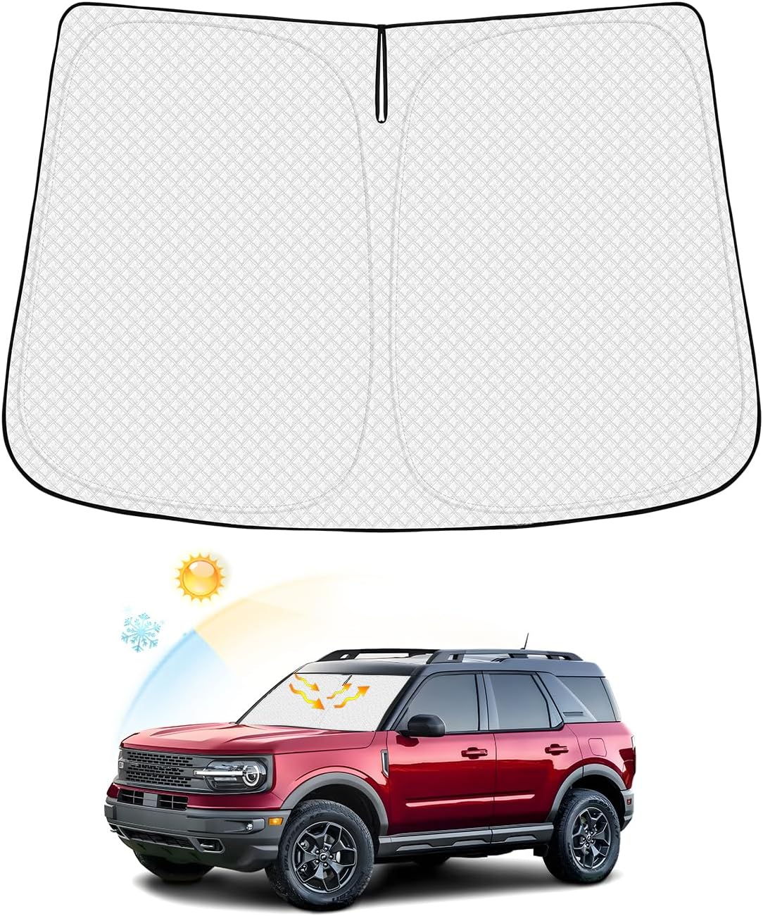 Amazon.com: Toluoma Custom Fit Windshield Sun Shade for Ford Bronco ...