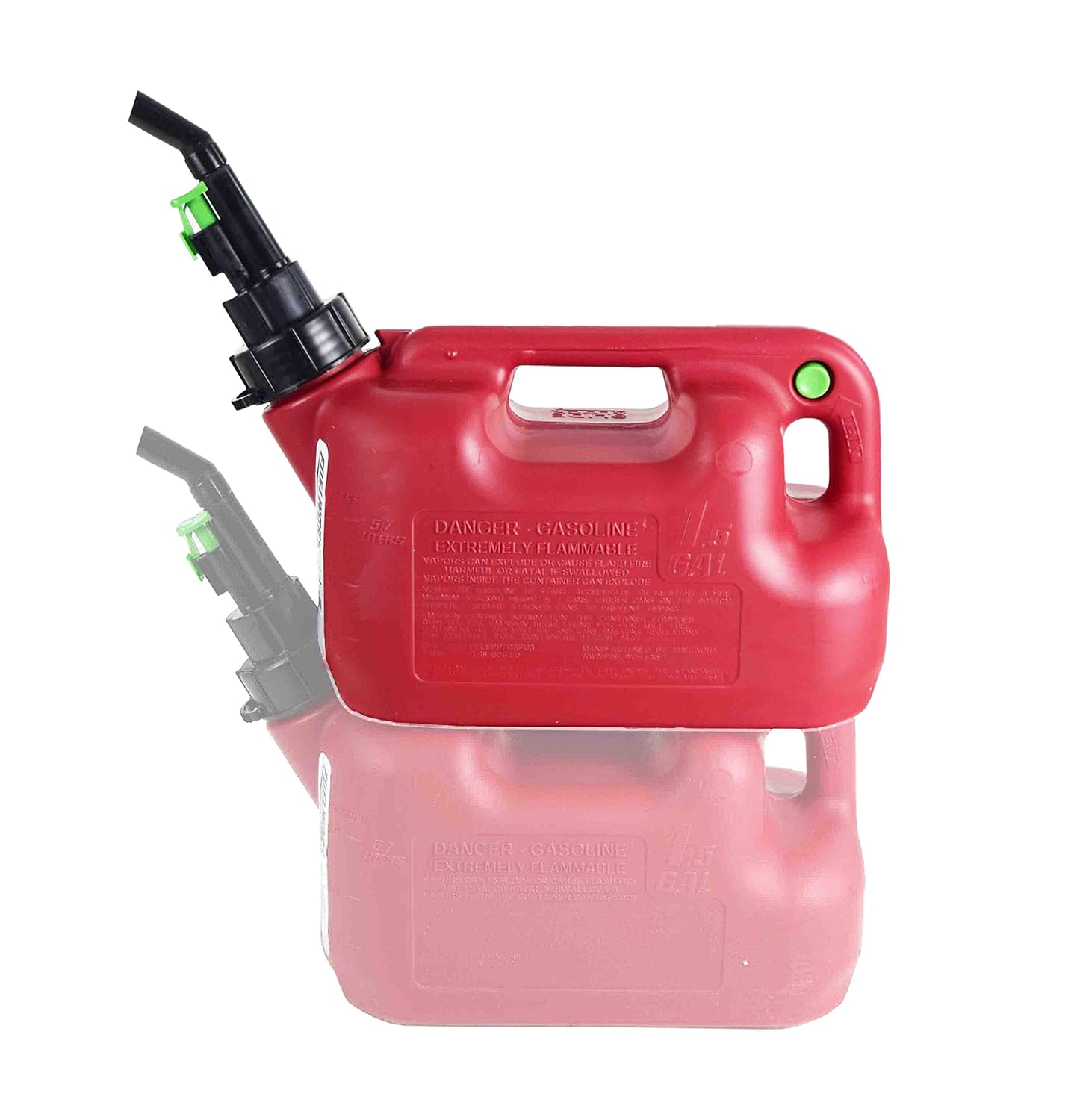 Fuelworx Red 1.5 Gallon Stackable Fast Pour Gas Fuel Cans CARB ...