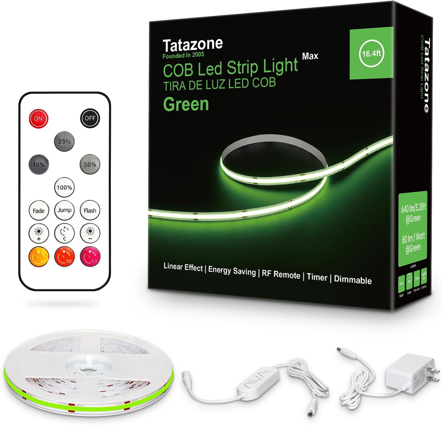 Amazon.com: iNextStation Green LED Lights 12V LED Light Strip 16.4ft/5m ...