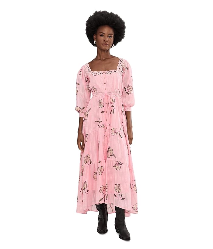Women's Free People Morning Meadows Long-Sleeve Maxi Dress | Zappos.com