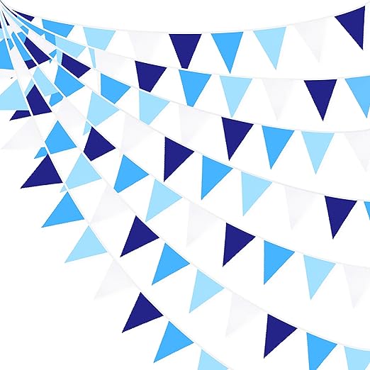 Amazon.com: 10M/32Ft Royal Blue Party Decorations Triangle Flag Pennant ...