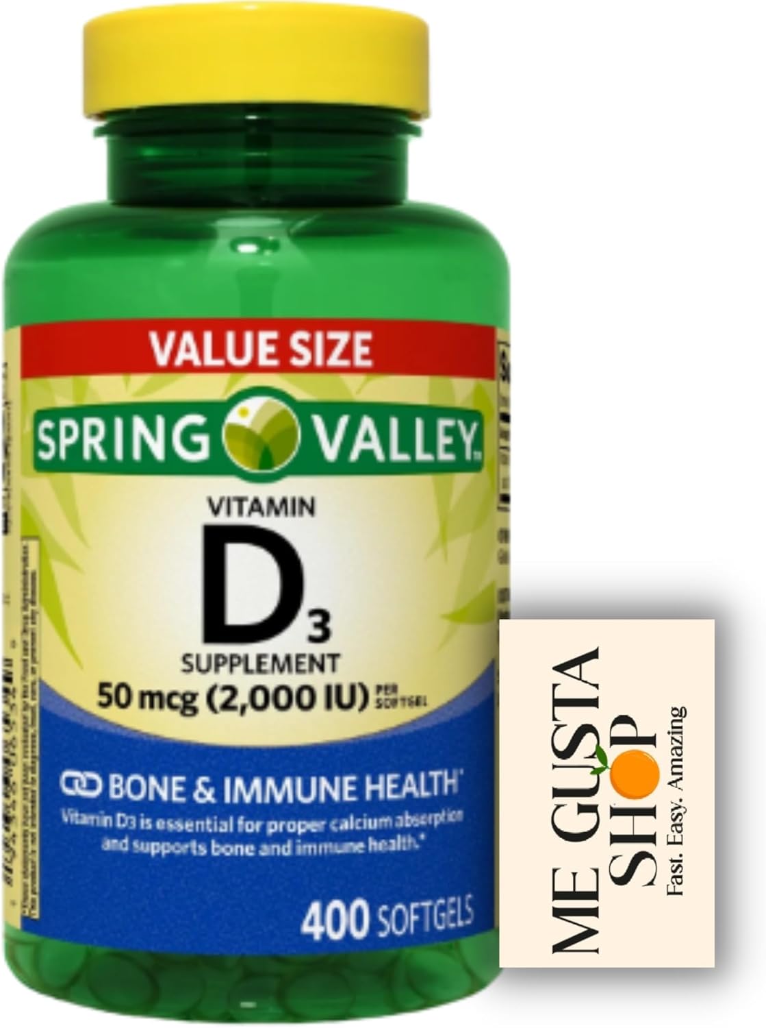 Amazon.com: Spring Valley Vitamin D3 Supplement Softgels, 50 Mcg (2,000 ...