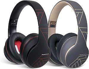 Amazon.com: PowerLocus 2 Pack P6 Bluetooth Headphones Over Ear ...