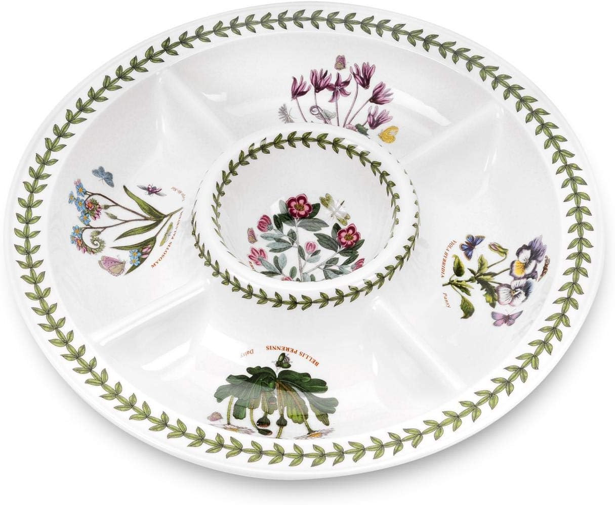 Amazon.com | Portmeirion Botanic Garden 14" Chip & Dip Platter ...