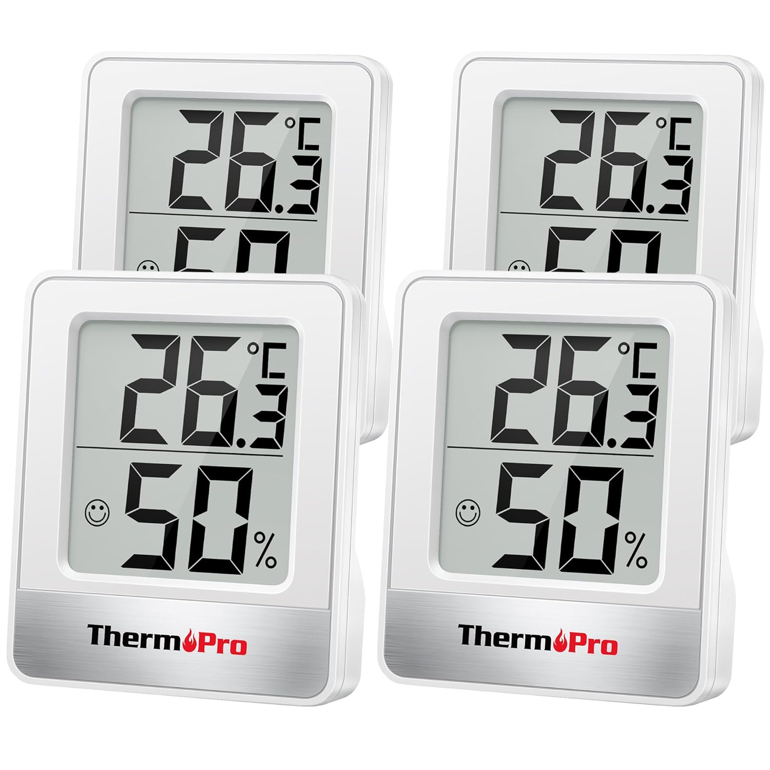 Amazon.com: ThermoPro TP49 4 Pieces Digital Hygrometer Indoor ...