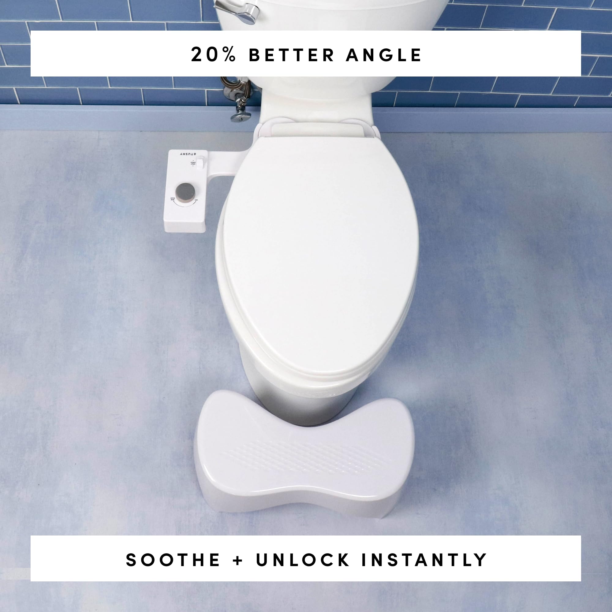 Snapklik.com : New Ottoman Go Toilet Stool - White 7” Inch Tall Anti ...