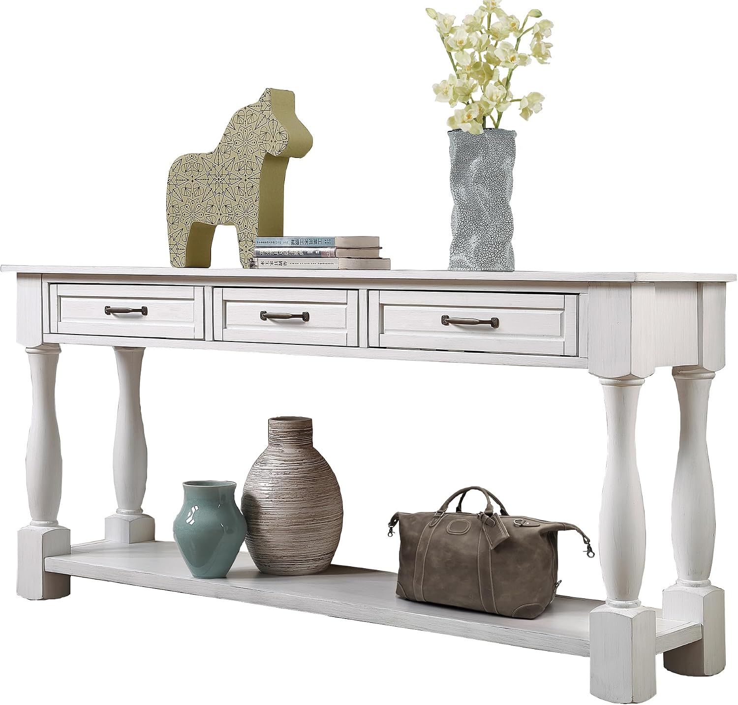 Amazon.com: LKTART Solid Wood Console Table for Entryway,Long Sofa ...
