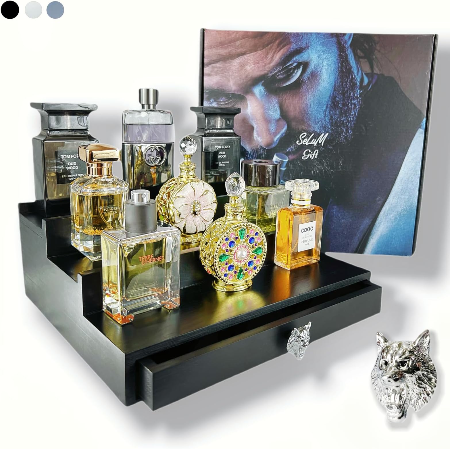 Amazon.com: Homde Cologne Organizer for Men - 4 Tier Perfume Display ...