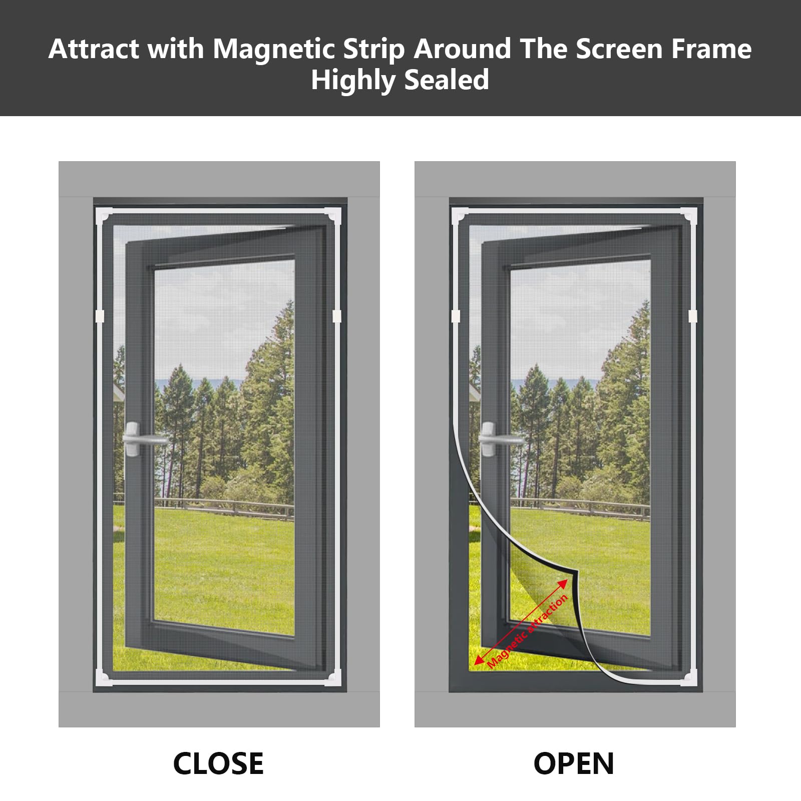 Snapklik.com : Magnetic Window Screen-DIY Adjustable Window Screen Anti ...