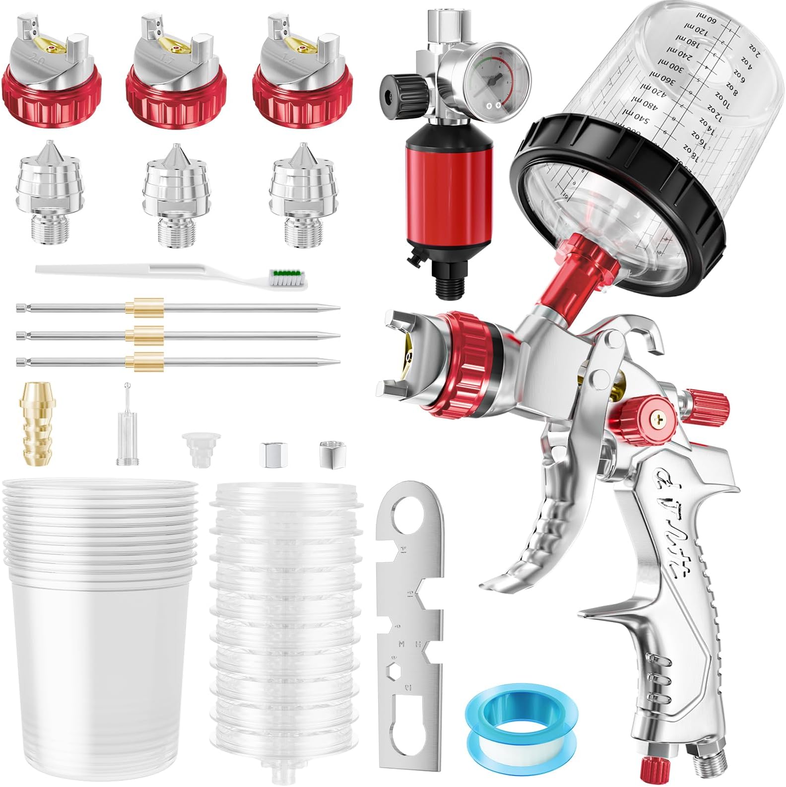 Amazon.com: Master Paint System MPS Disposable Paint Spray Gun Cup ...