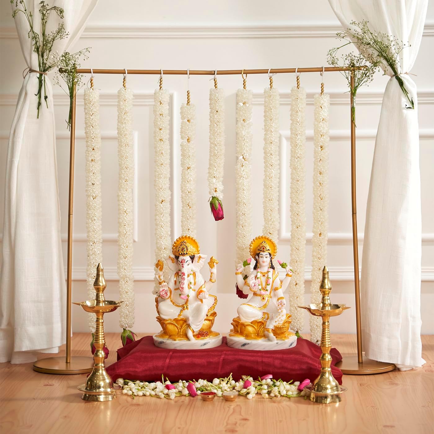 Conex Ganpati and Gauri Mandap Big Stand Metal Pooja Stand for Home ...
