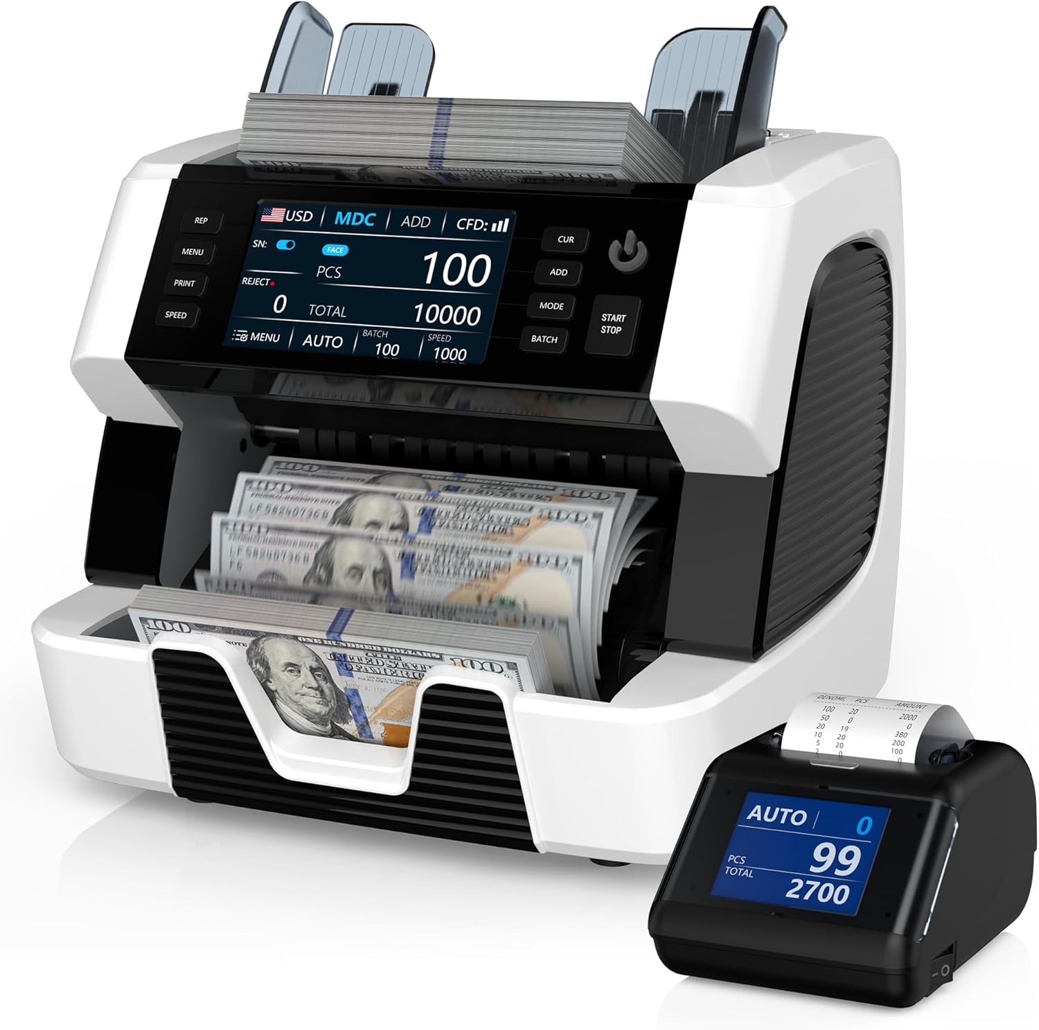 Money Counter Machine Mixed Denomination, Serial Number, Multi Currency ...