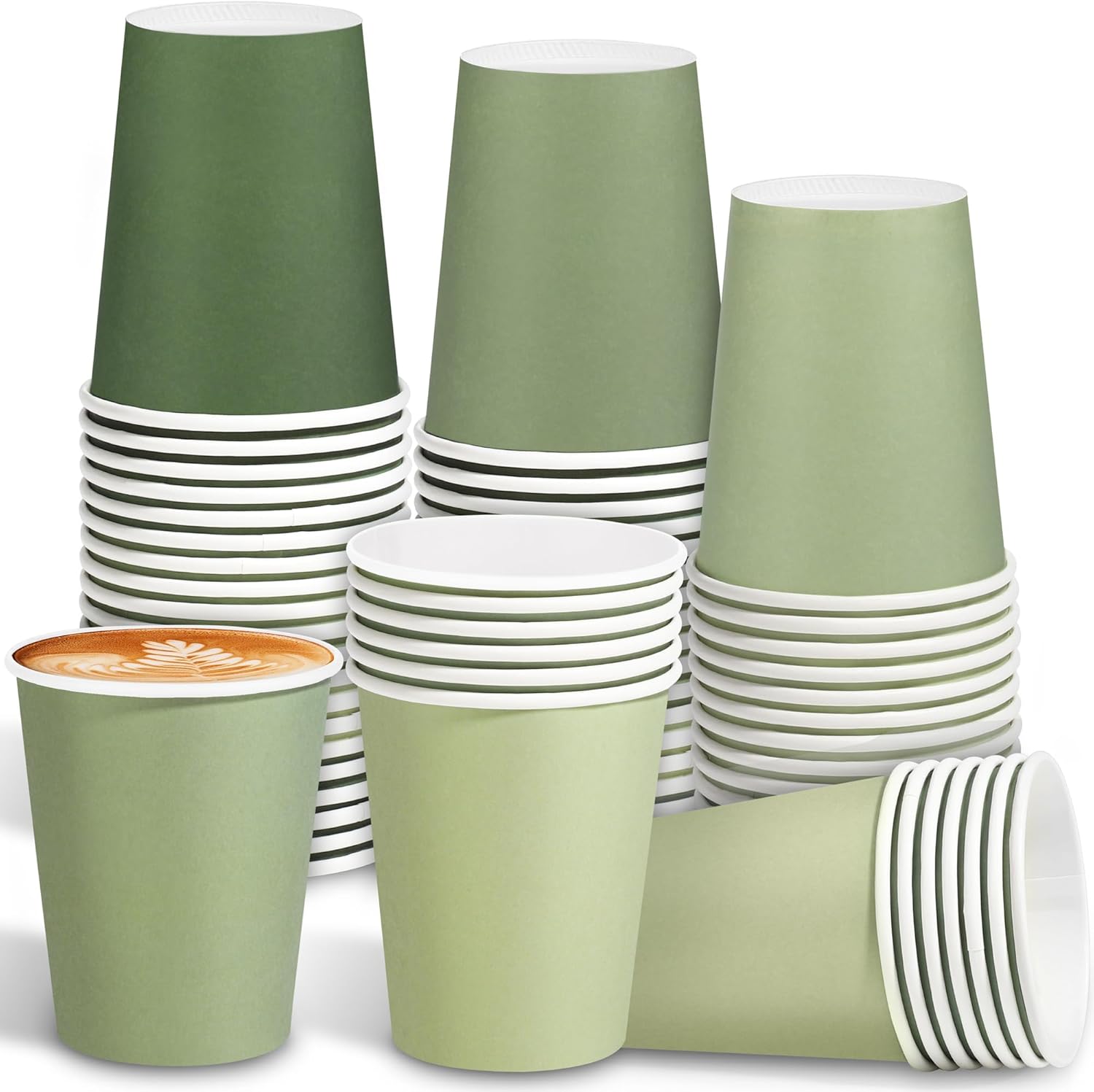 Amazon.com: Kochorie 72 Pieces Sage Green Paper Cups 9 Oz Disposable ...