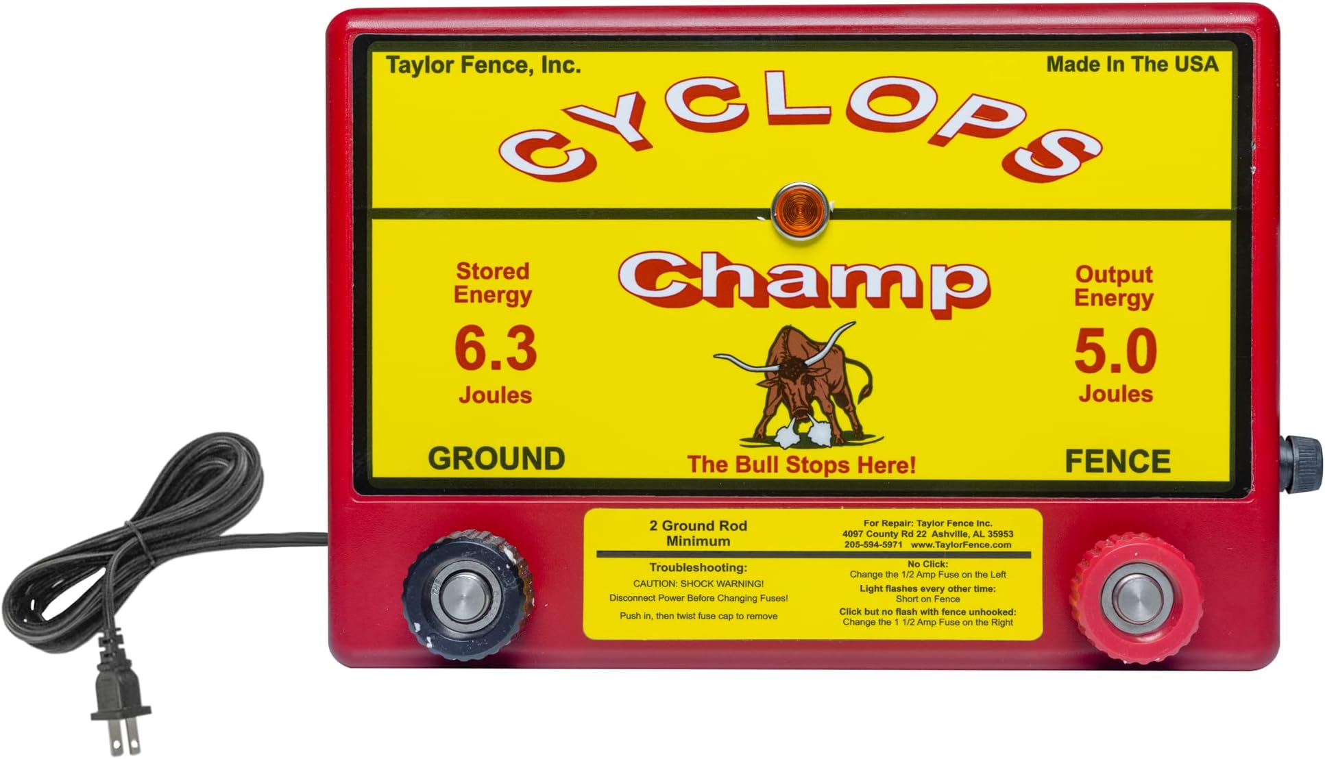 Amazon.com : Cyclops Master - 20 Joule Fence Charger - AC ...