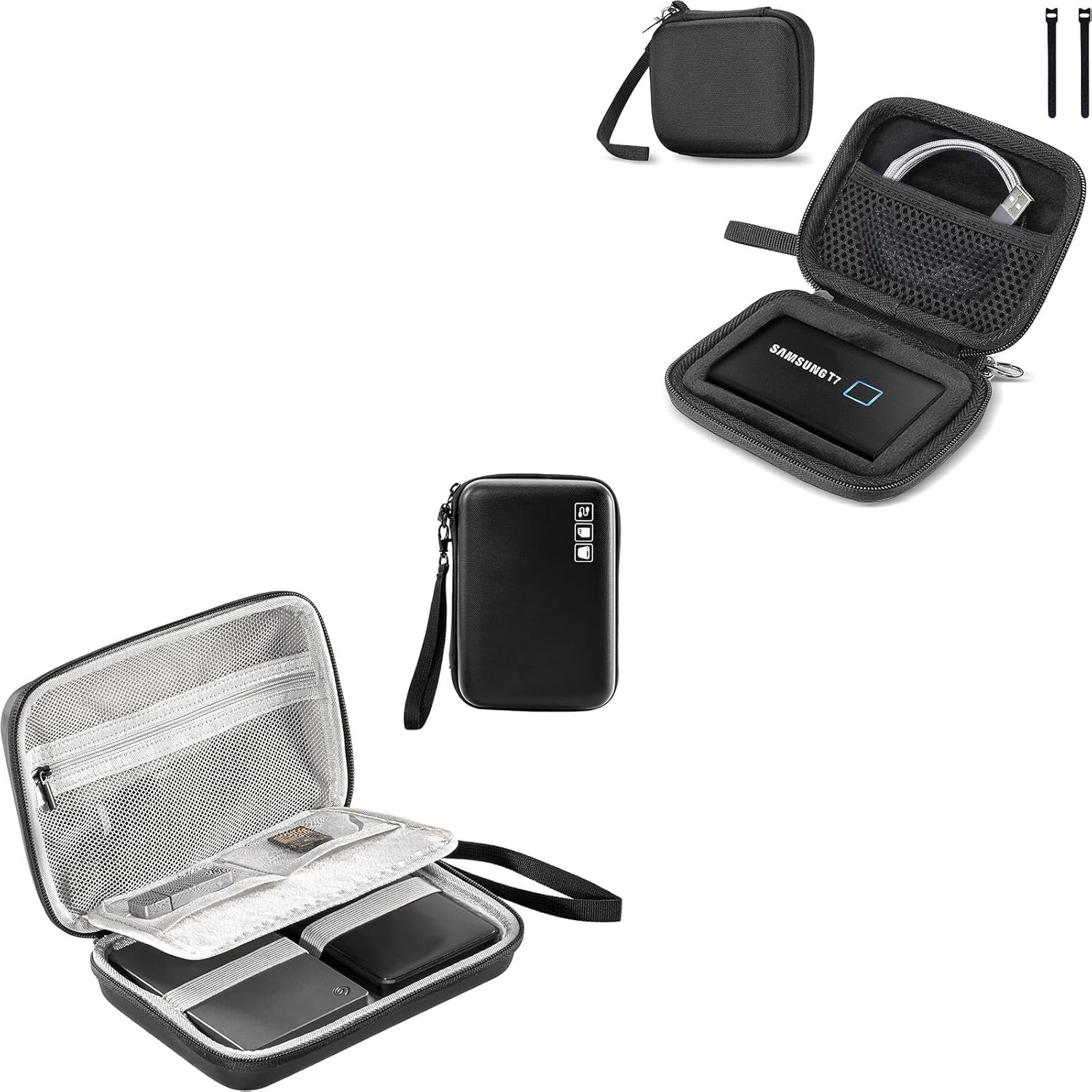 Amazon.com: ProCase Portable External Hard Drive Case Bundle with Hard ...