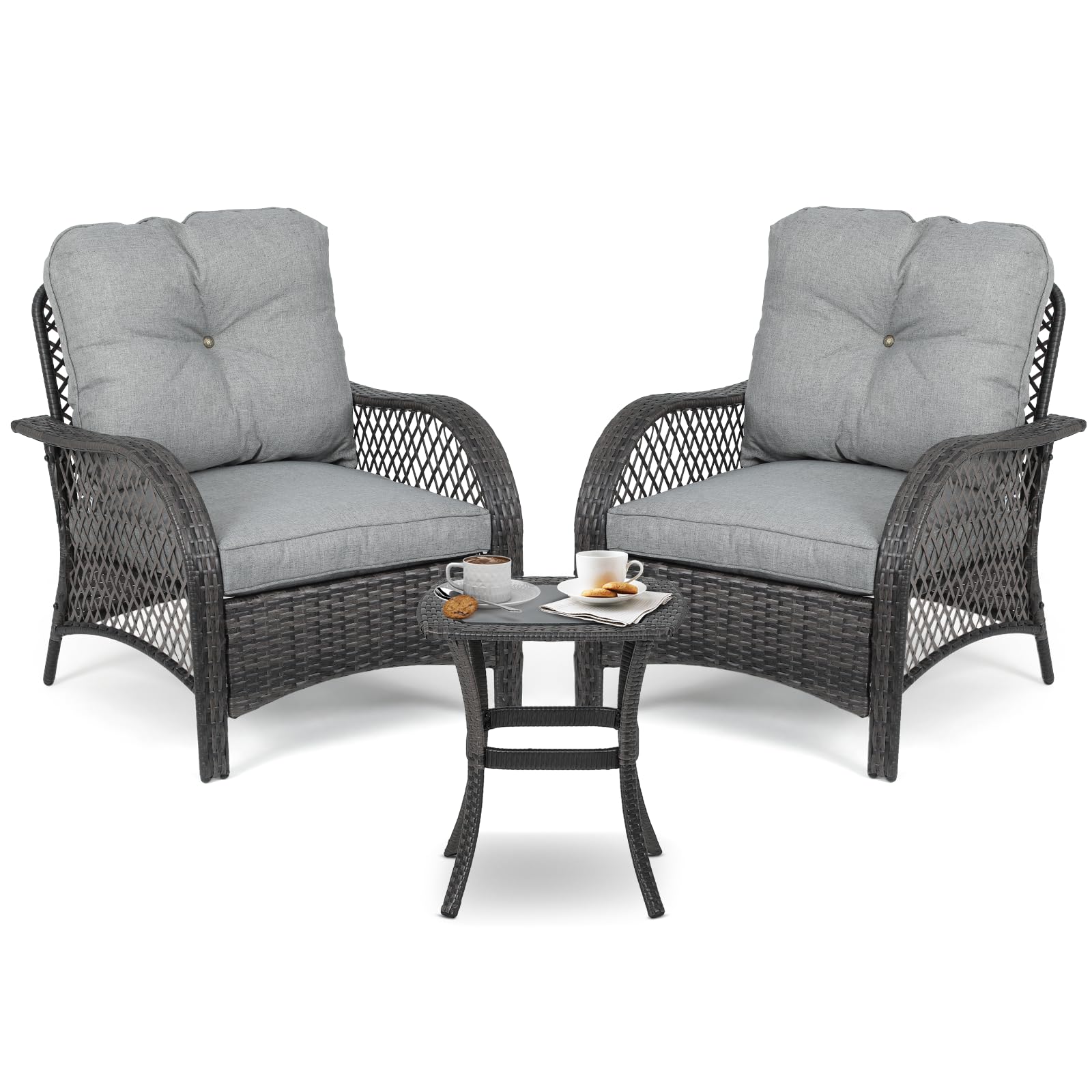 Amazon.com: Athena Collection Patio Furniture Set of 3, All Weather ...
