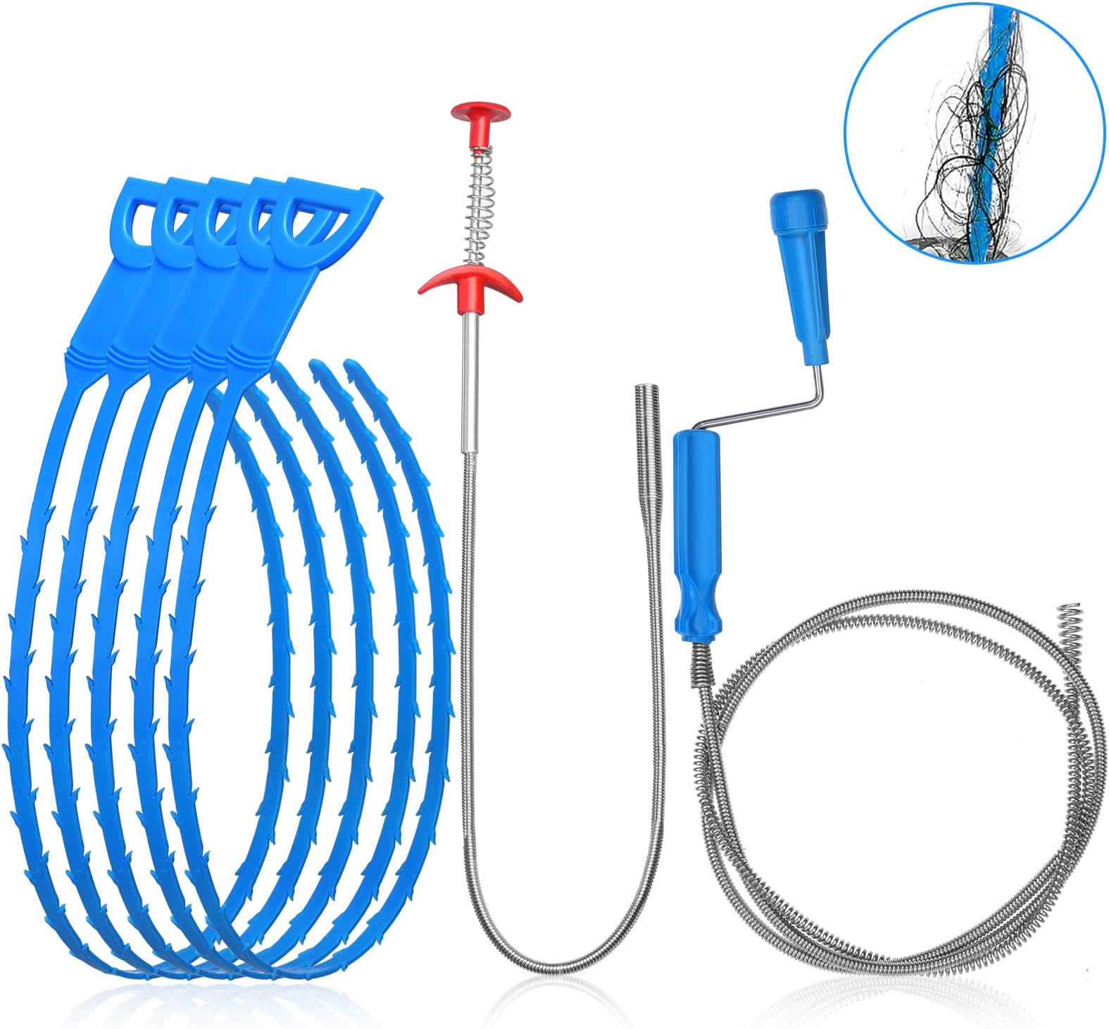 35.5 Inch Drain Clog Remover Tool (1pc), 30 Inch Sink Snake Drain Tool ...