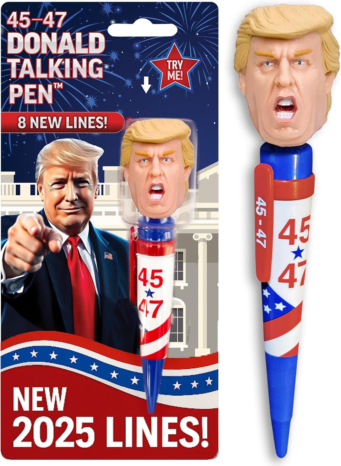 Amazon.com: Donald Trump Talking Pen - Press His Hair & Hear 8 Real ...