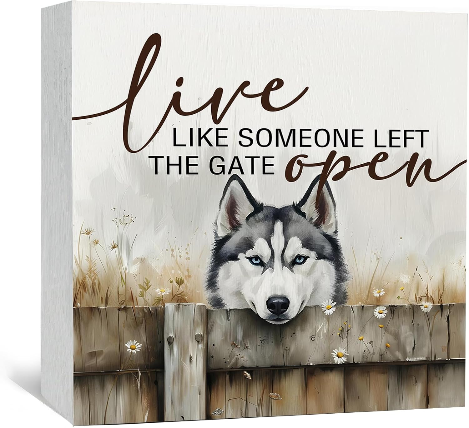 Amazon.com: Nitelat Husky Sign - Farmhouse Western Animal Dog Office ...