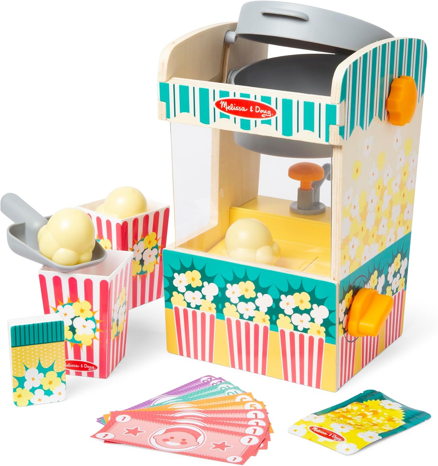 Amazon.com: Melissa & Doug Fun at The Fair! Wooden Popcorn Popping Play ...