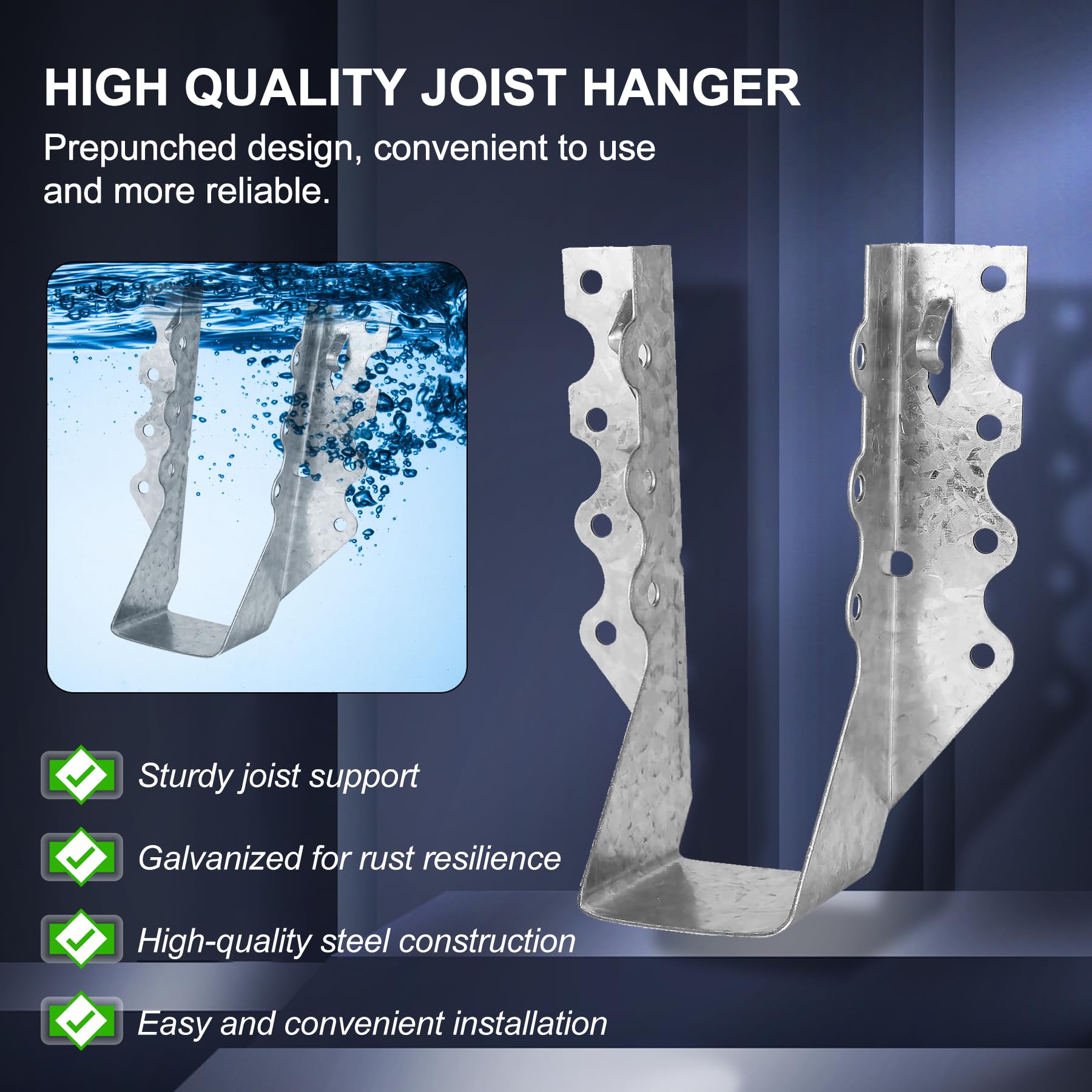 Snapklik.com : Joist Hangers 2x6 For Wood 20 Gauge Galvanized Face ...