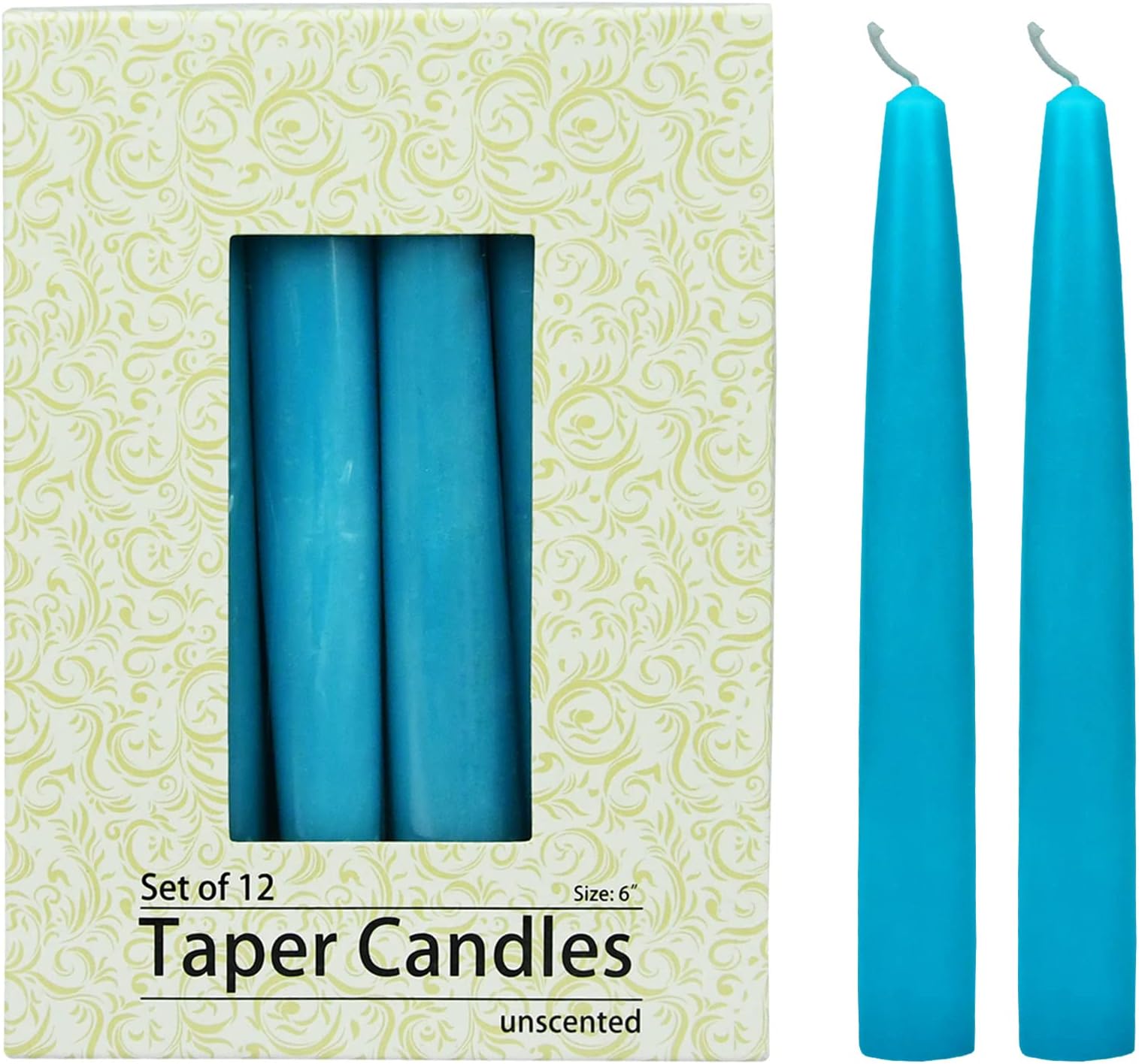 Amazon.com: 6 Inch Turquoise Taper Candles : Home & Kitchen