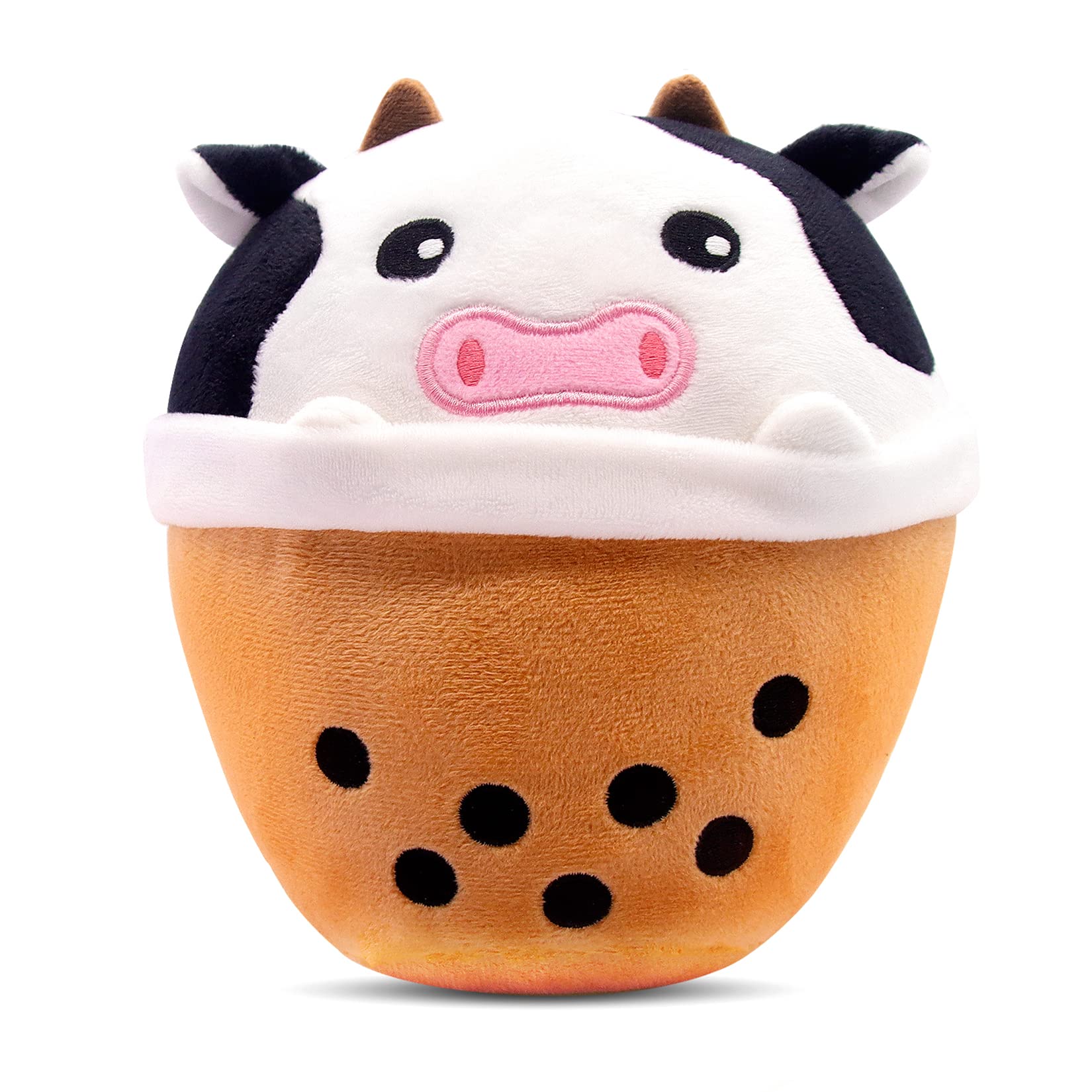 Boba Stuffed Animal For Kids Bubble Milk Tea Stuffed Cow | Desertcart ...
