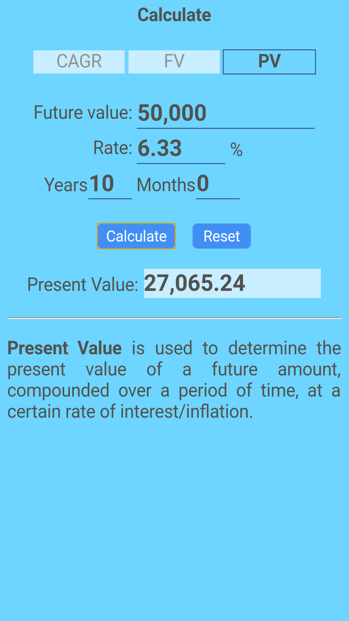 CAGR Calculator - App on Amazon Appstore