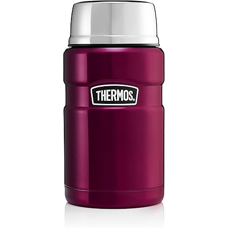 Amazon.com: THERMOS Food Flask, Stainless Steel, Raspberry, 710ml ...
