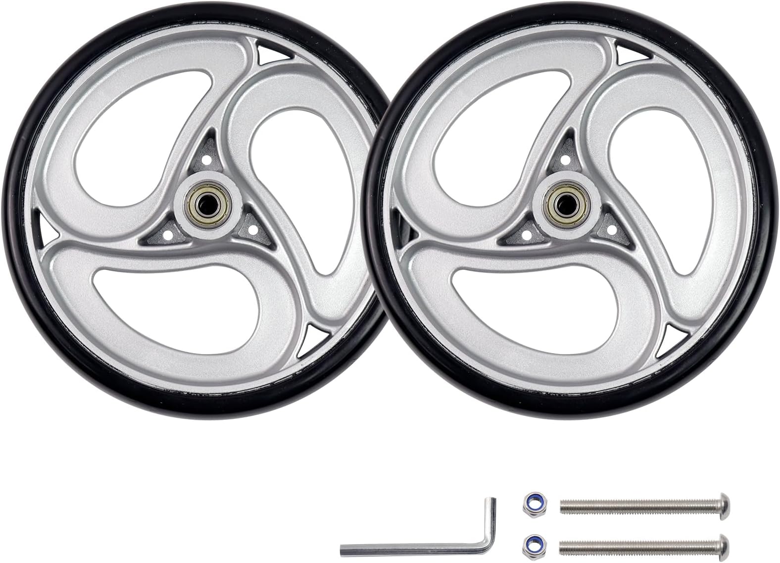 Amazon.com: Wealrit 2 Pack Wheels Replacement for Wheelchairs Walker ...