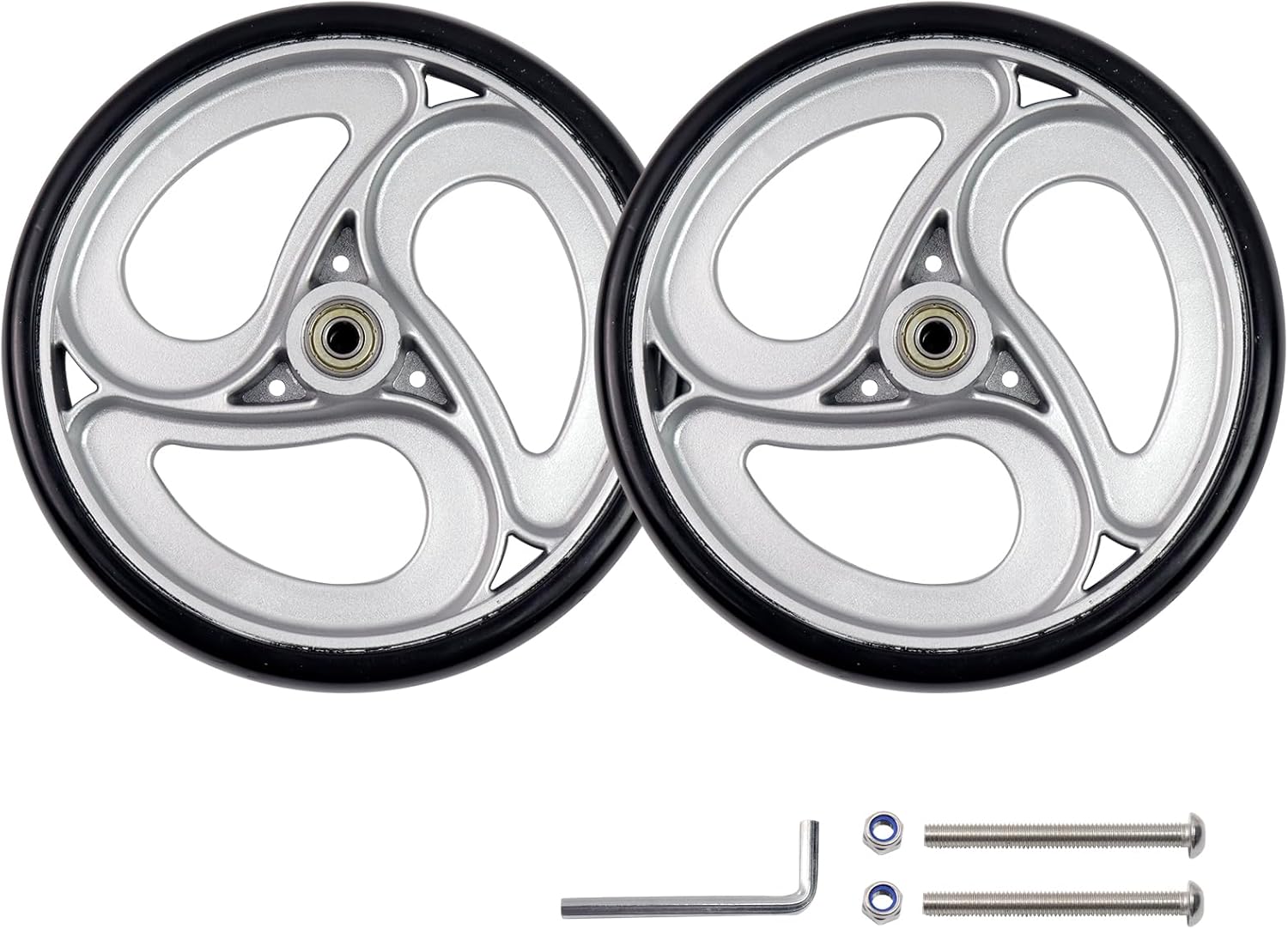 Amazon.com: Wealrit 2 Pcs Wheels Replacement for Wheelchairs Solid 8 ...