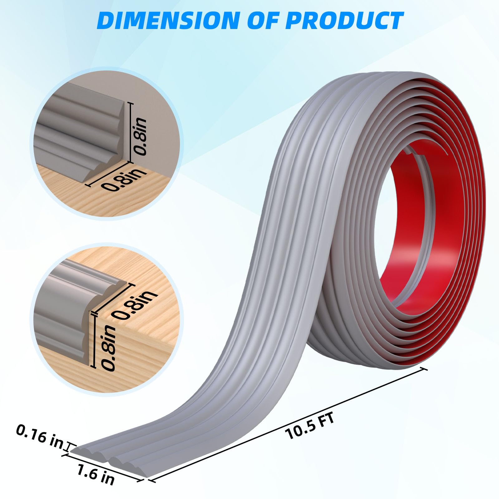 Snapklik.com : 10FT Flexible Wall Corner Protector Moulding Trim, Peel ...